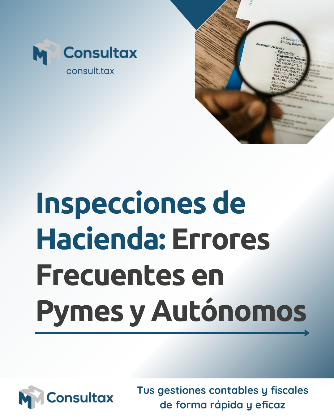 Inspección de Hacienda en pymes y autónomos: motivos clave - Consultax